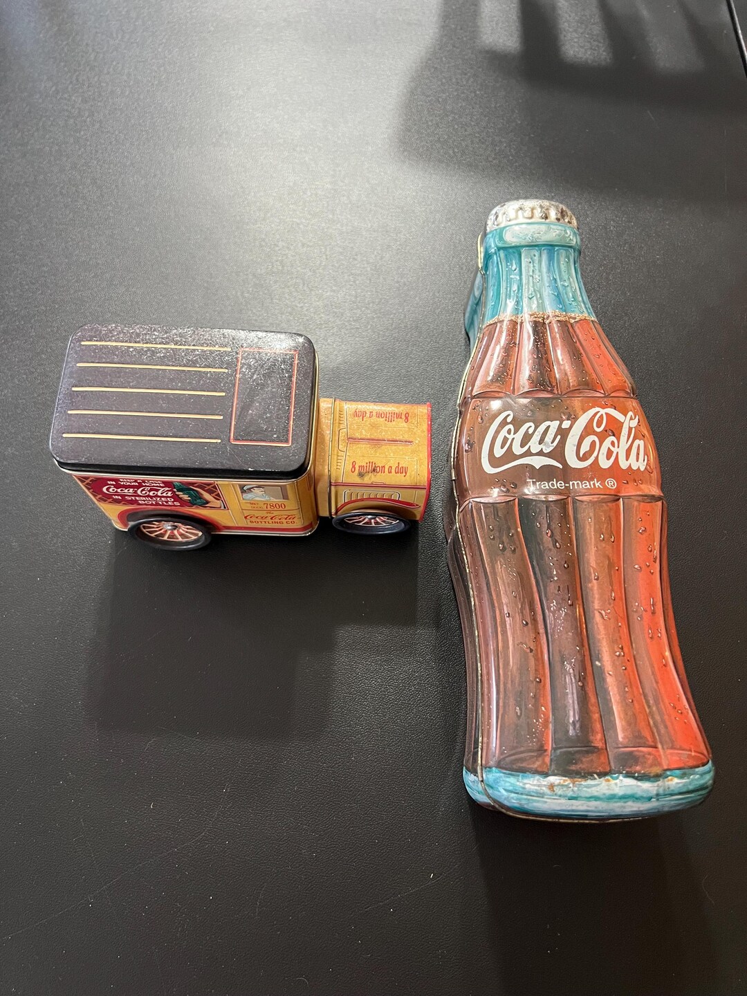 Vintage Coke Tins - Coca Cola Delivery Truck Working Wheels and Coke ...