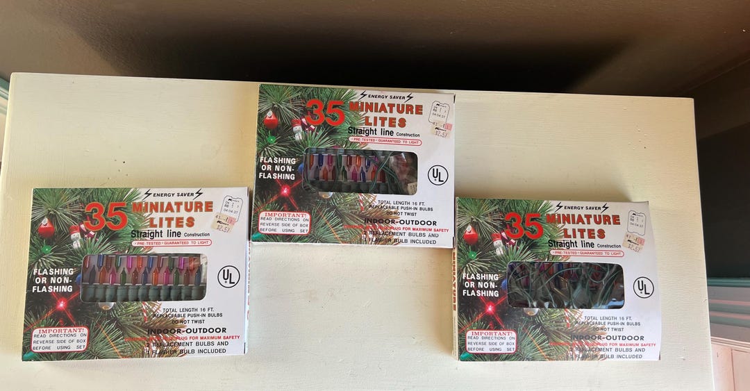 Vintage Kmart Miniature Christmas Lights Indoor or Outdoor 3 Boxes ...