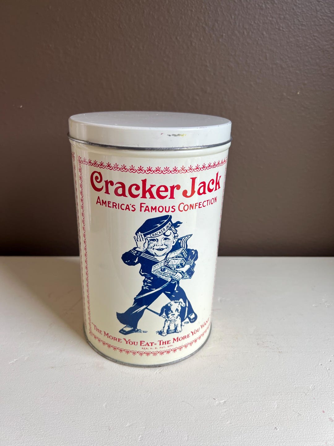Cracker Jack Sailor Collector Tin Canister 1980 Replica of 1900s Tin ...