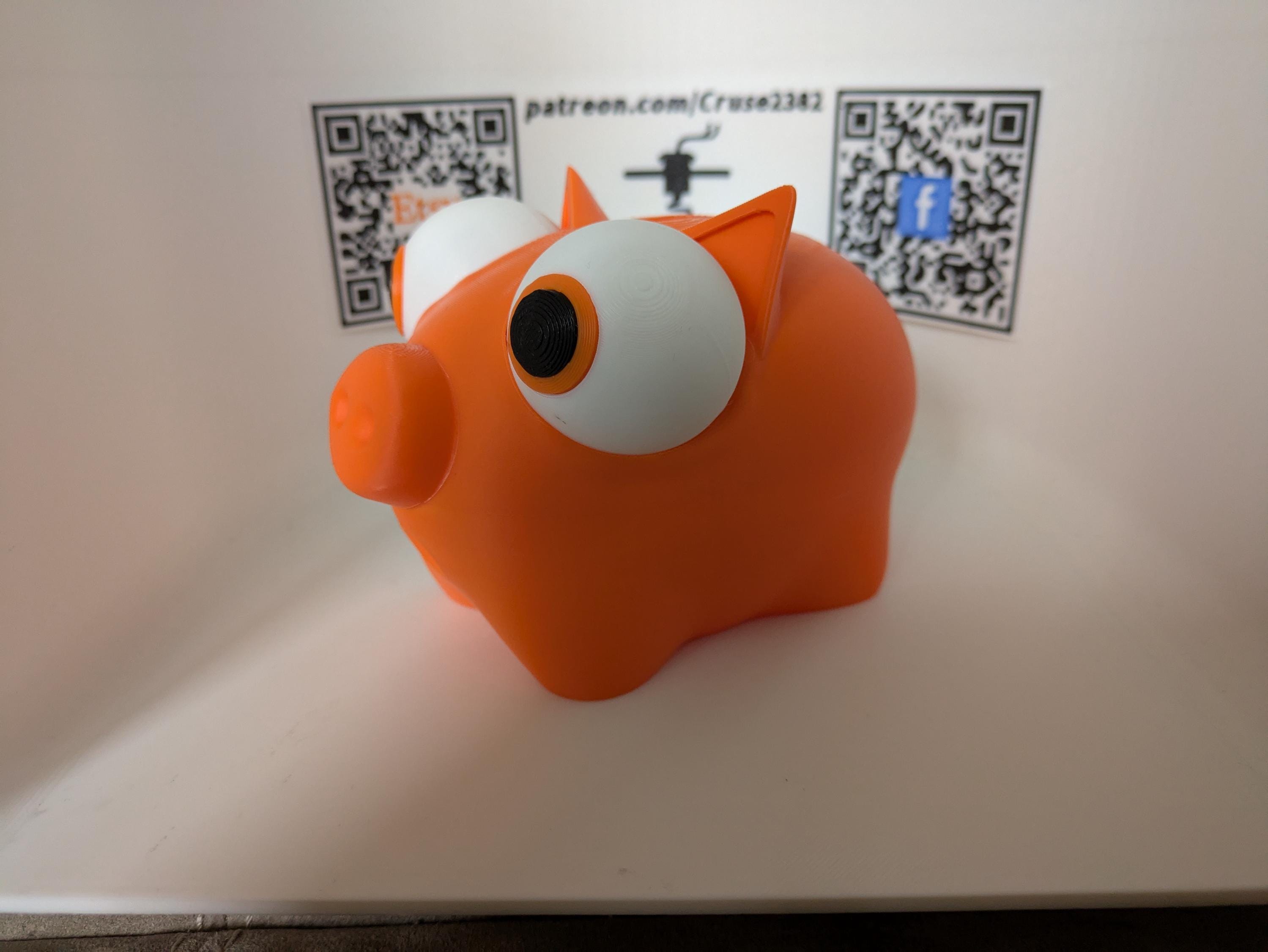 Adorable 3D Printed Piggy Bank – Cute Big-eyed Design With Hidden ...