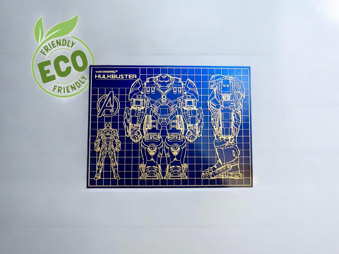 3d-printed Hulkbuster Blueprint Wall Art - Marvel-inspired Decor - Etsy