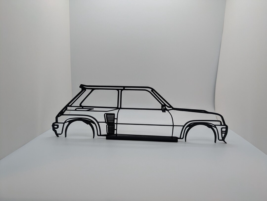 Renault 5 Turbo R5 Silhouette Wall / Desk Art Perfect Gift for Car ...