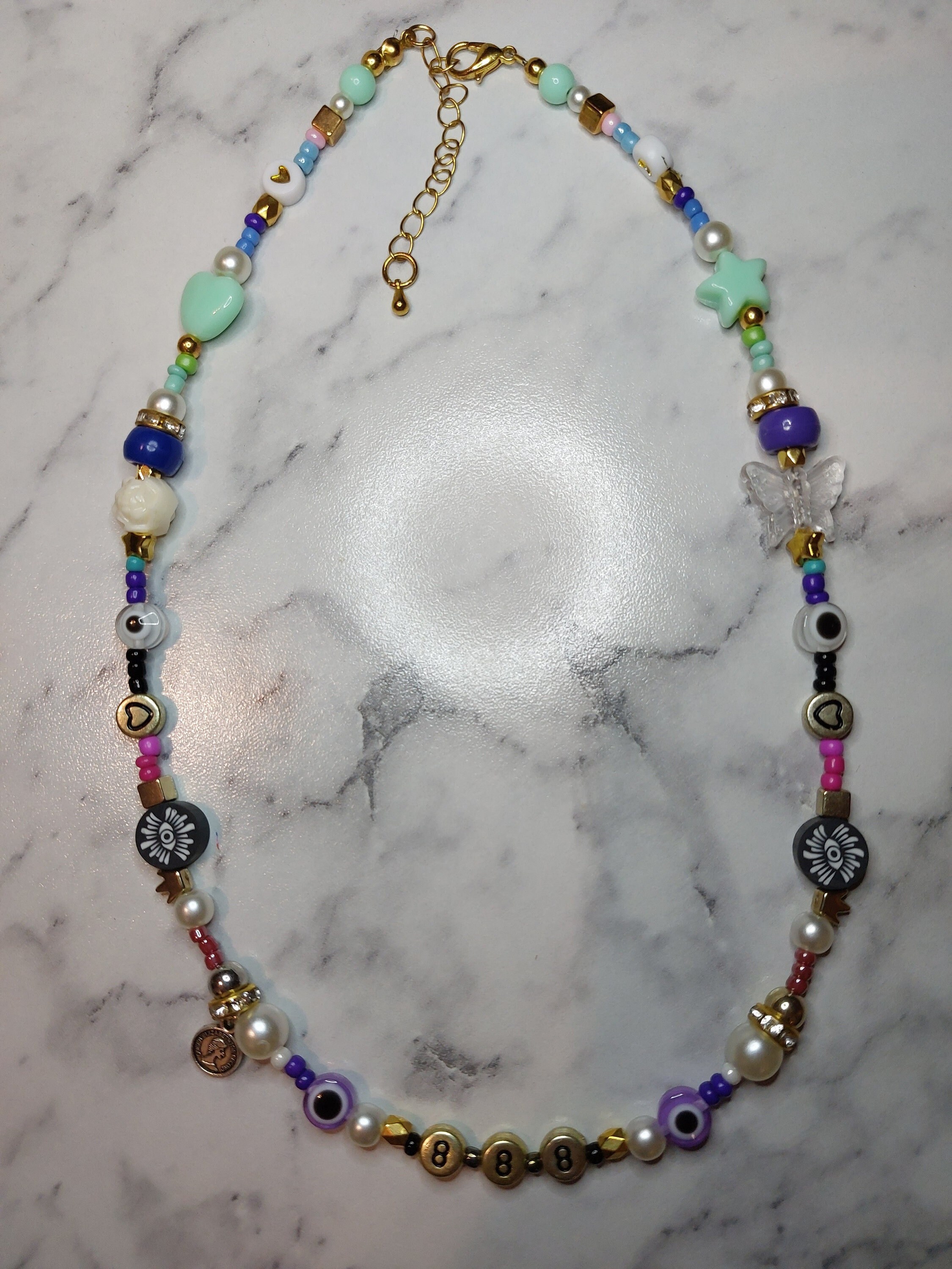 888 Angel Number Abundance Necklace - Etsy