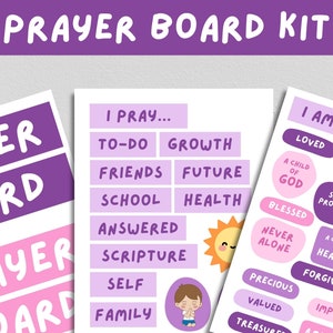 Kids Prayer Board Starter Kit: Christian Affirmations (PDF File) - Etsy