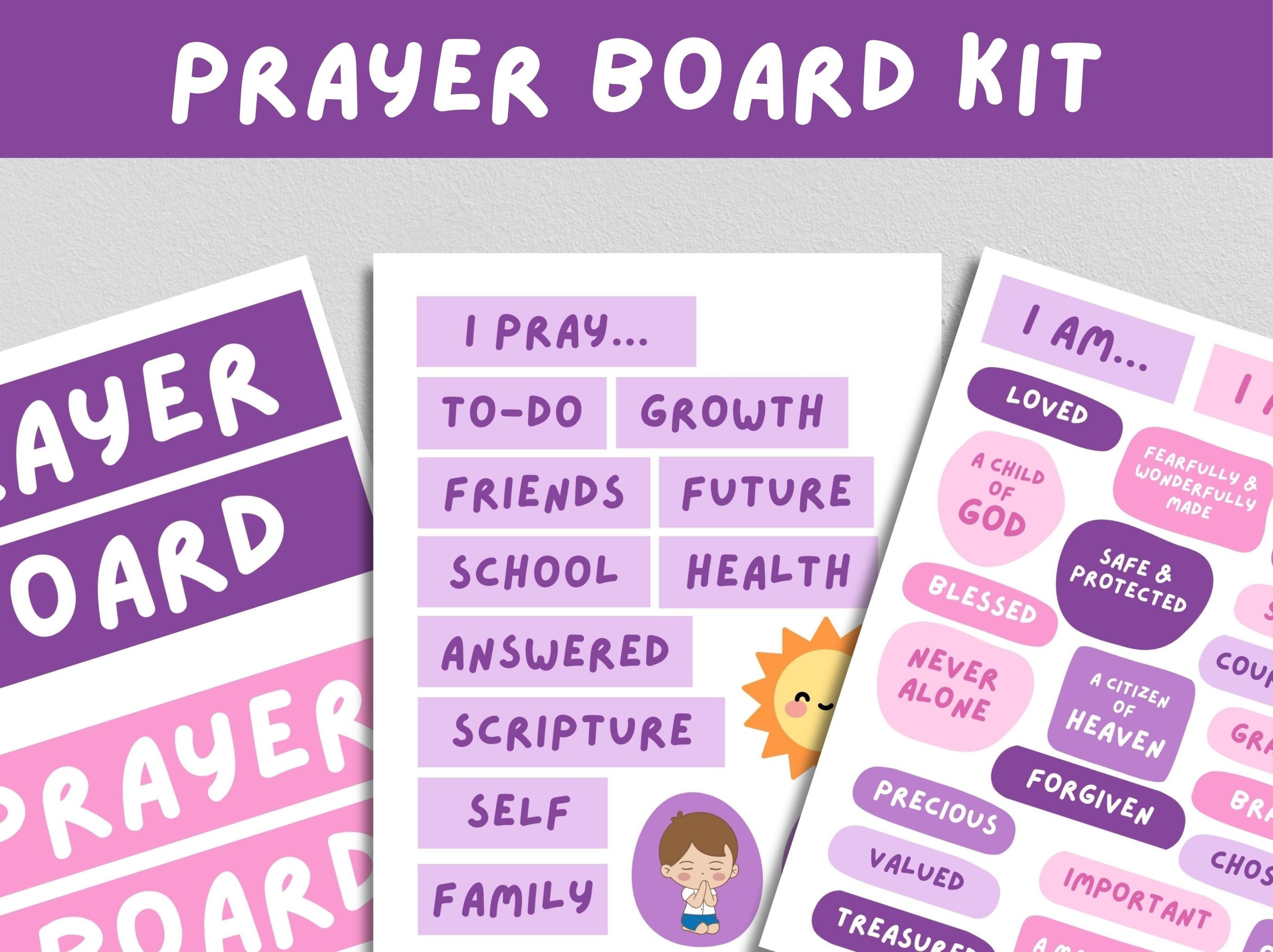 Kids Prayer Board Starter Kit: Christian Affirmations (PDF File) - Etsy