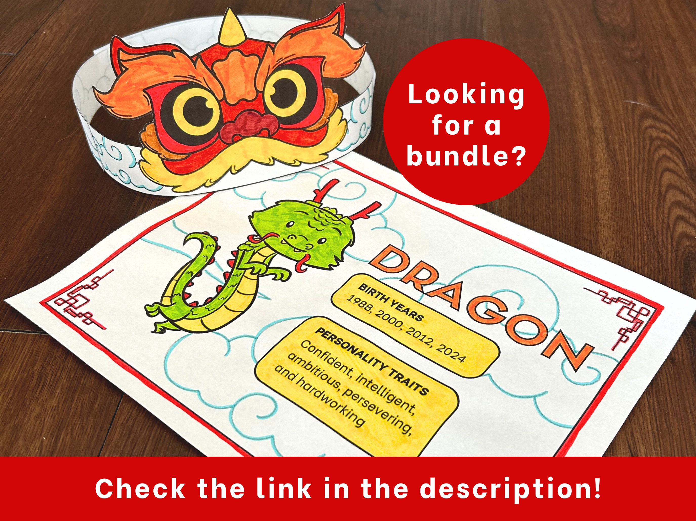 Lunar New Year Paper Crown Craft Chinese New Year 2024 Craft Year of ...