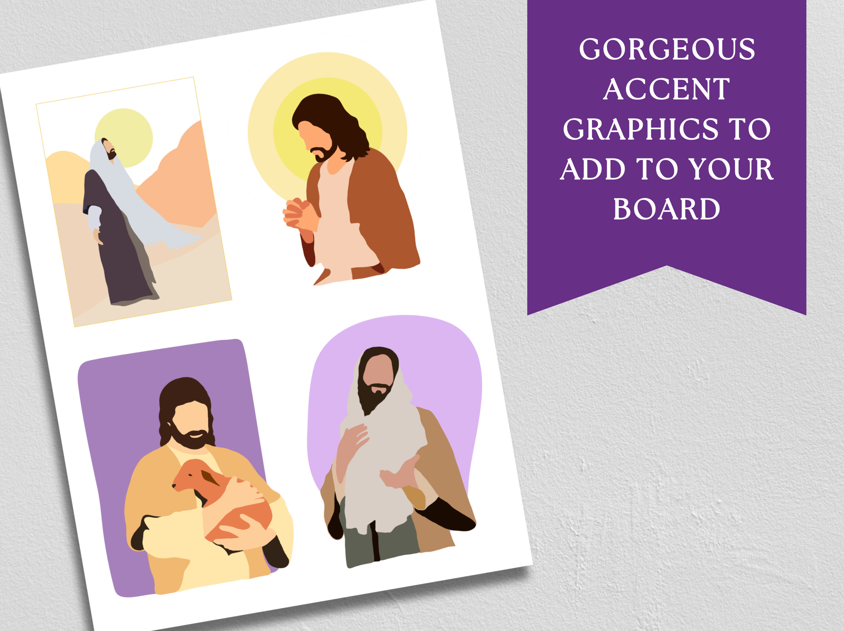 Purple Prayer Board Starter Kit: Printable Headers & Graphics (PDF) - Etsy