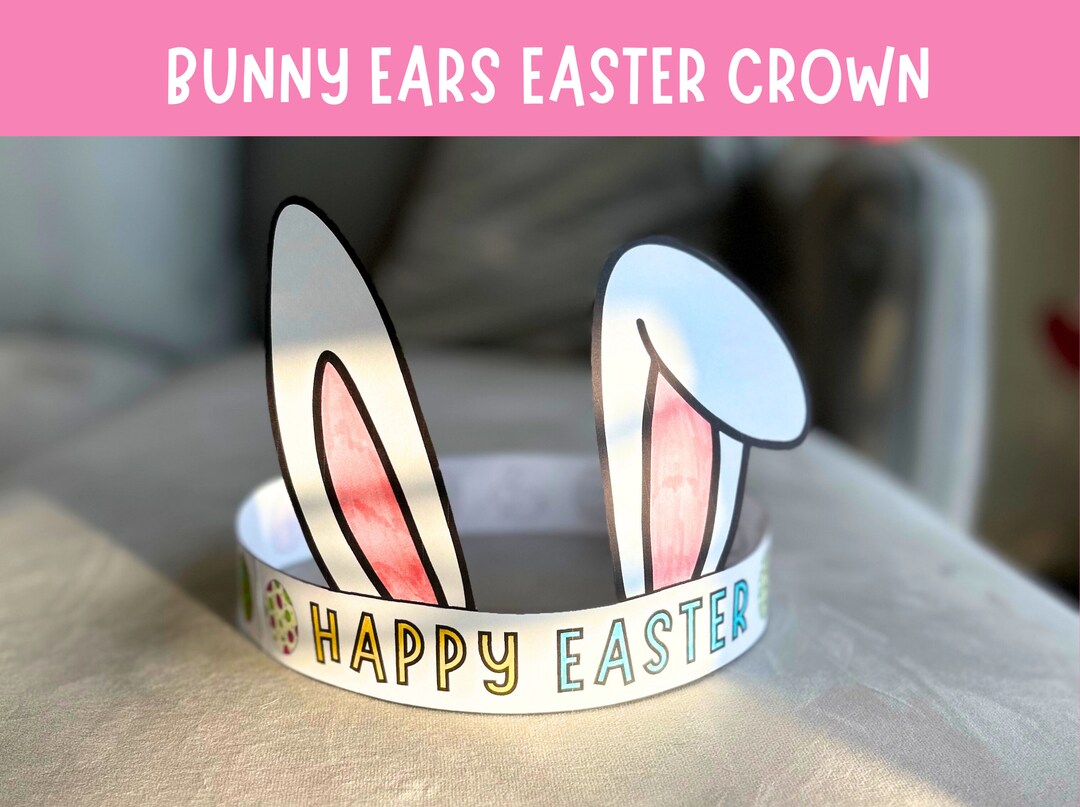 Easter Bunny Paper Crown Craft | Bunny Ears Craft | Coloring Kid's ...