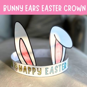 Easter Bunny Paper Crown Craft | Bunny Ears Craft | Coloring Kid's ...