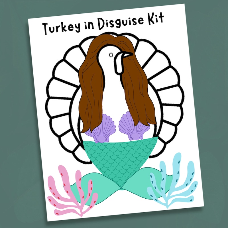 Disguise a Turkey Template - Etsy