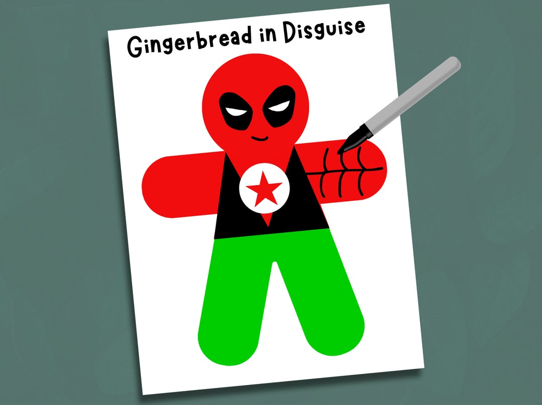 Superhero Gingerbread Disguise | Kids' Gingerbread Craft Kit - Etsy