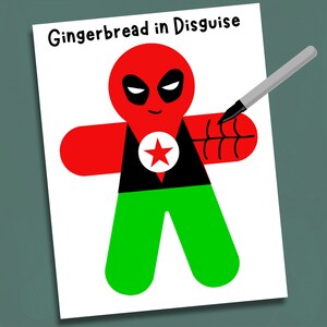 Superhero Gingerbread Disguise | Kids' Gingerbread Craft Kit - Etsy