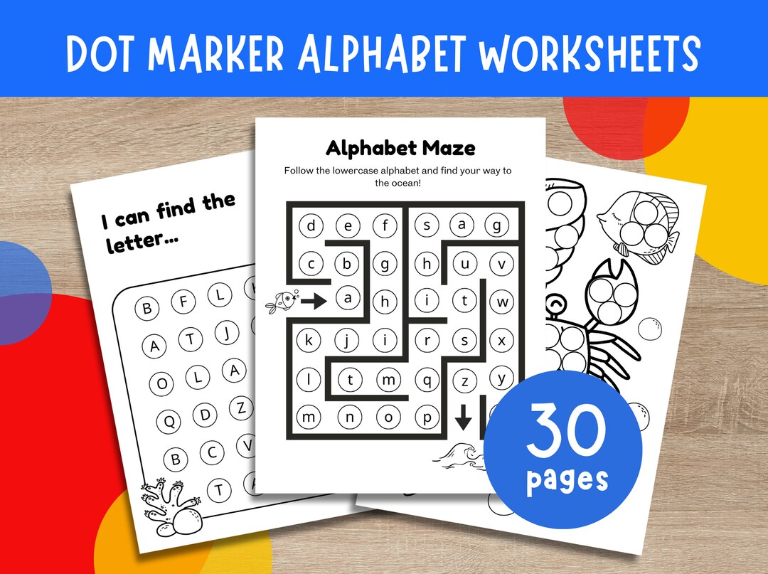 Dot Marker Alphabet Worksheets | Do-a-dot Toddler Activity | A-Z ...