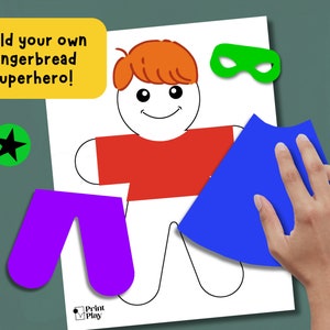 Mega Superhero Gingerbread Disguise Kit | Kids' Gingerbread Craft Kit ...