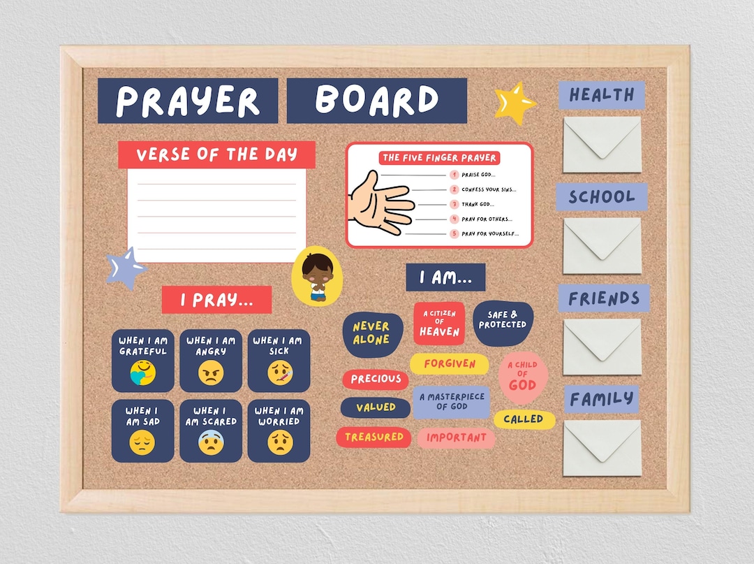 Kids Prayer Board Starter Kit: Christian Affirmations (PDF File) - Etsy
