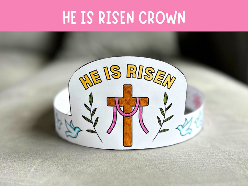 He is Risen Easter Paper Crown Craft | Christian Catholic Craft ...