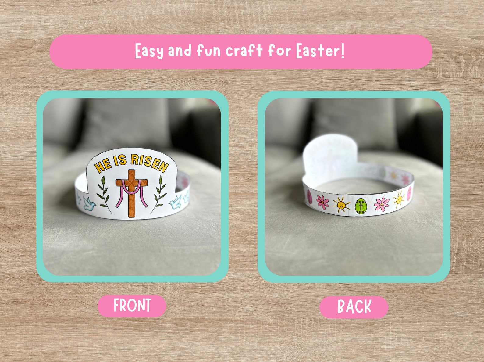 He is Risen Easter Paper Crown Craft | Christian Catholic Craft ...