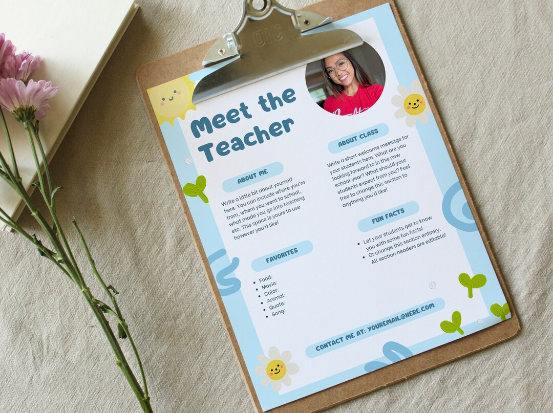 Meet the Teacher Editable Template | Back to School Letter for Teachers ...