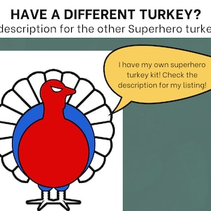 Superhero Turkey in Disguise Kit: Kids Thanksgiving Craft (digital ...