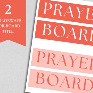 Prayer Board Starter Kit | Pink Prayer Board Template - Etsy