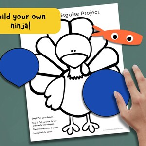 Ninja Turkey Disguise Kit: Kids Craft (digital Download) - Etsy