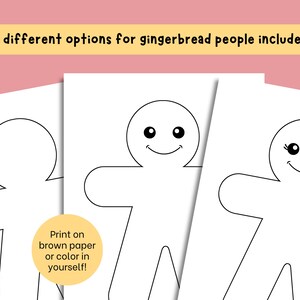 Ballerina Gingerbread in Disguise | Kids' Gingerbread Craft Template - Etsy