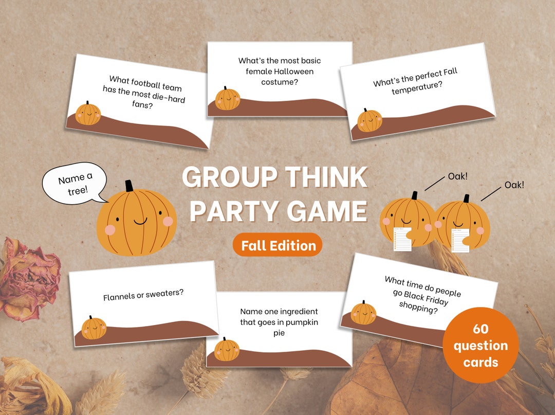 Fall Themed Party Game | Printable Thanksgiving Game | Friendsgiving ...