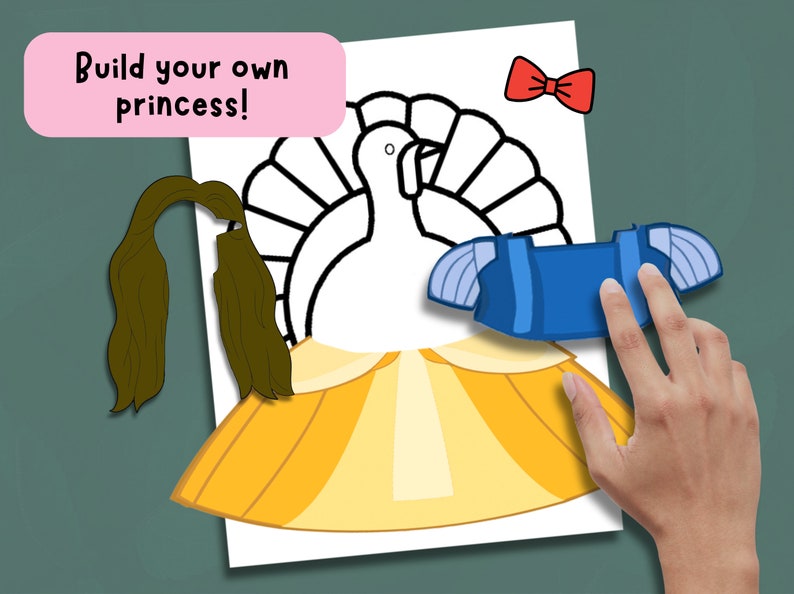 Princess Turkey in Disguise Kit: Kids Craft (digital Download) - Etsy