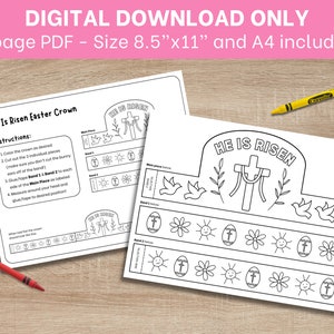 He is Risen Easter Paper Crown Craft | Christian Catholic Craft ...