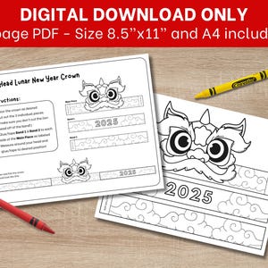 Lunar New Year Paper Crown Craft | Chinese New Year 2025 Craft | Kid's ...