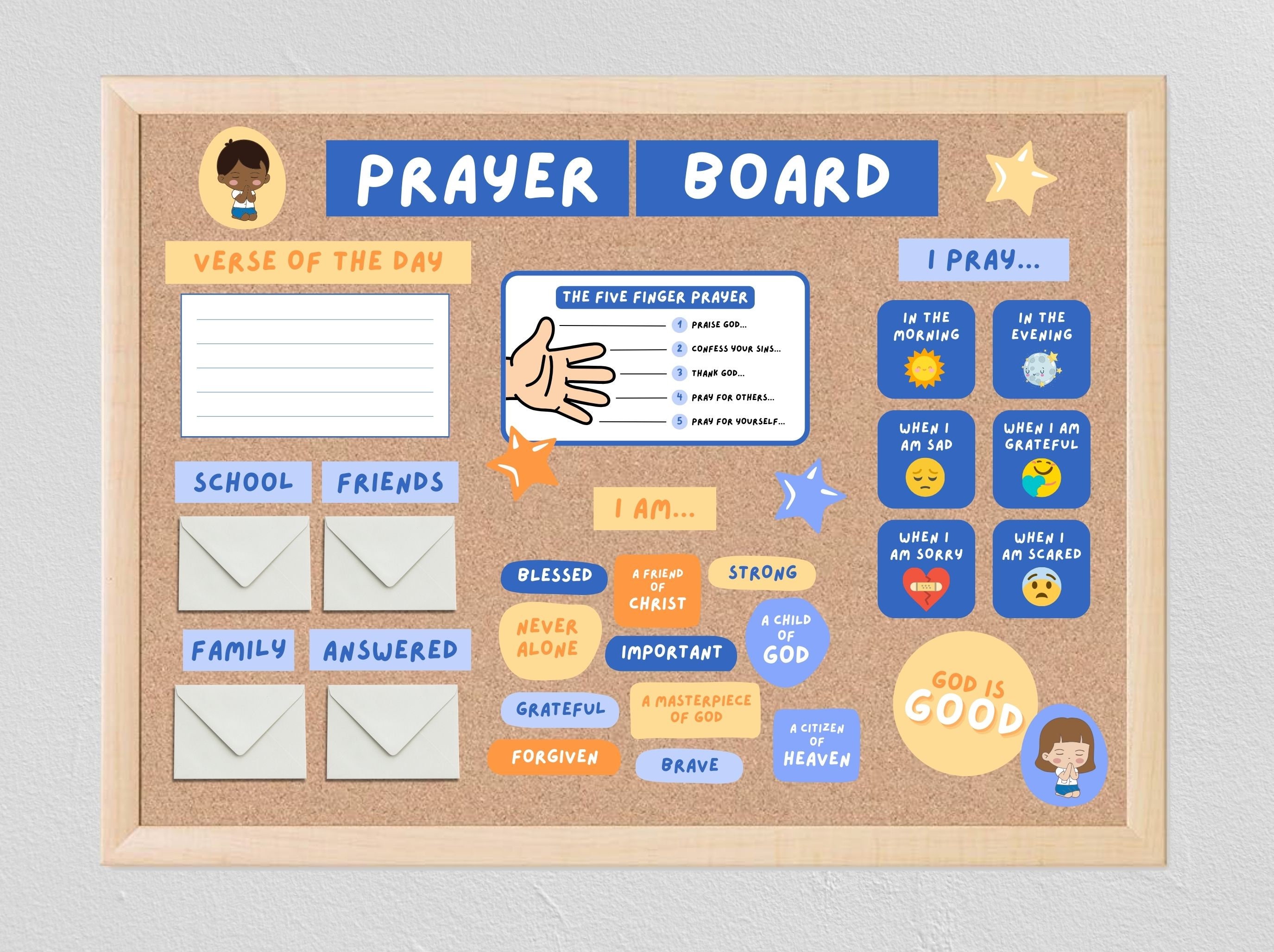 Kids Prayer Board Starter Kit: Christian Affirmations (PDF File) - Etsy