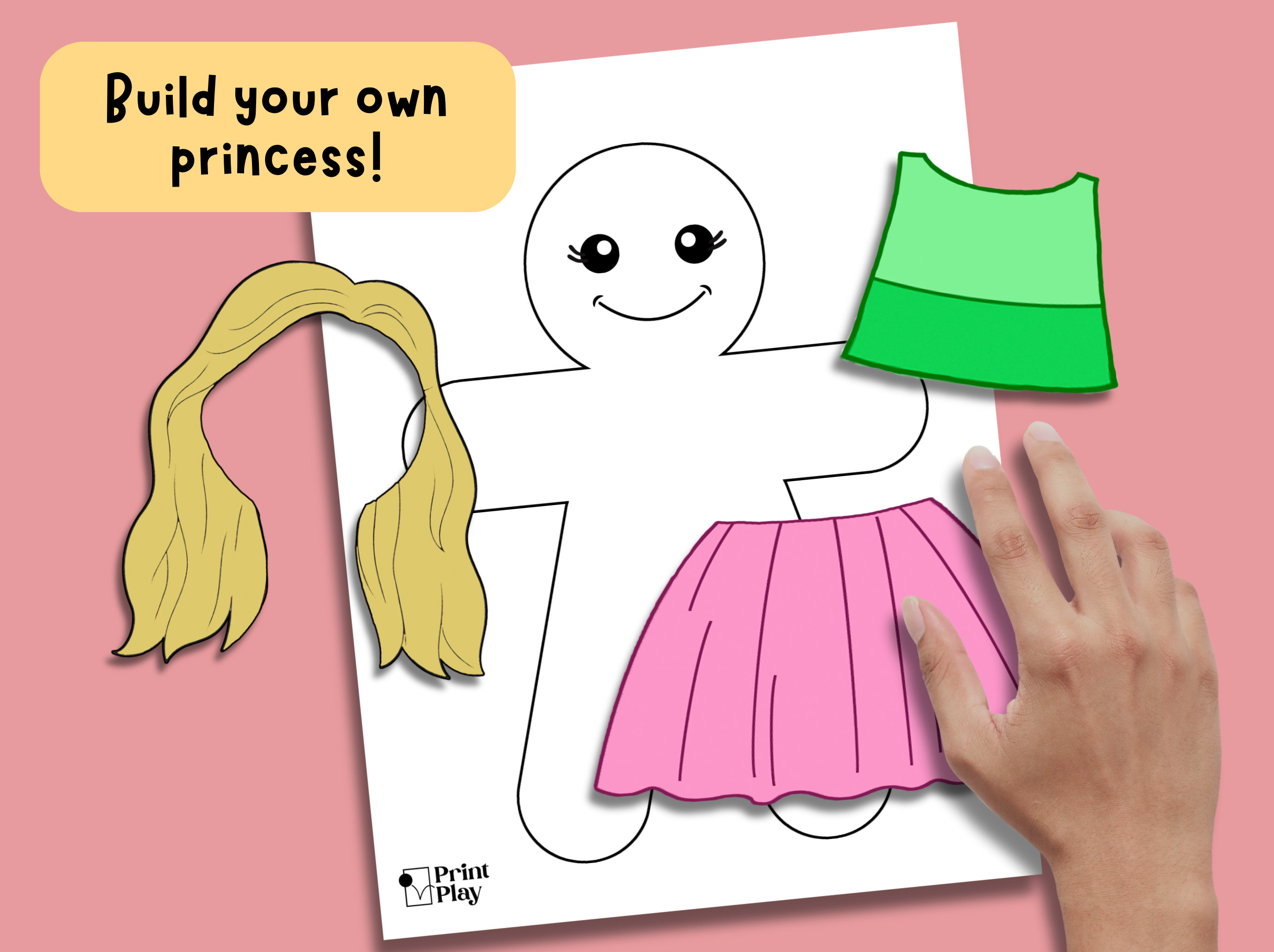 Princess Gingerbread Disguise | Kids' Gingerbread Craft Template - Etsy