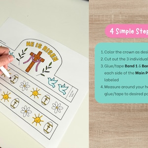 He is Risen Easter Paper Crown Craft | Christian Catholic Craft ...