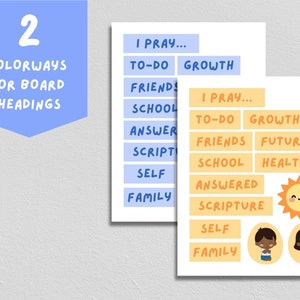 Kids Prayer Board Starter Kit: Christian Affirmations (PDF File) - Etsy
