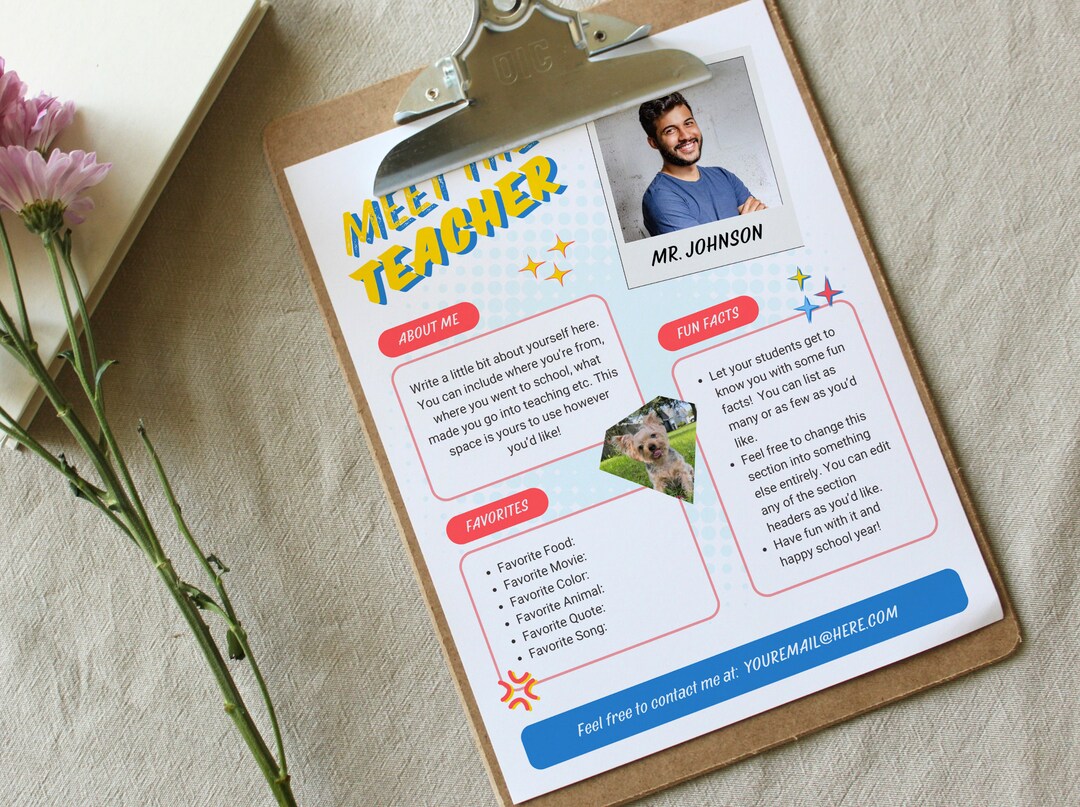 Meet the Teacher Editable Template | Back to School Letter for Teachers ...