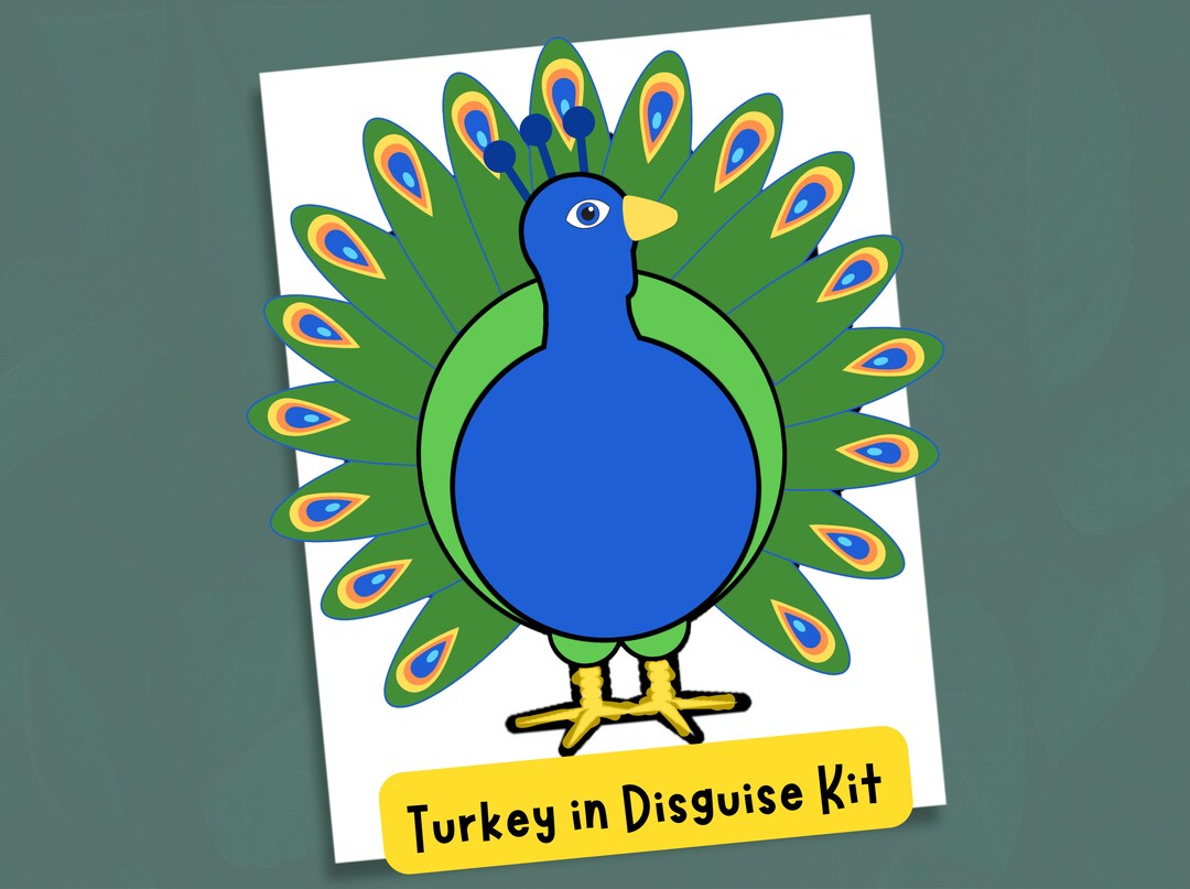 Peacock - Turkey in Disguise | Disguise a Turkey Kit | Turkey Kids ...