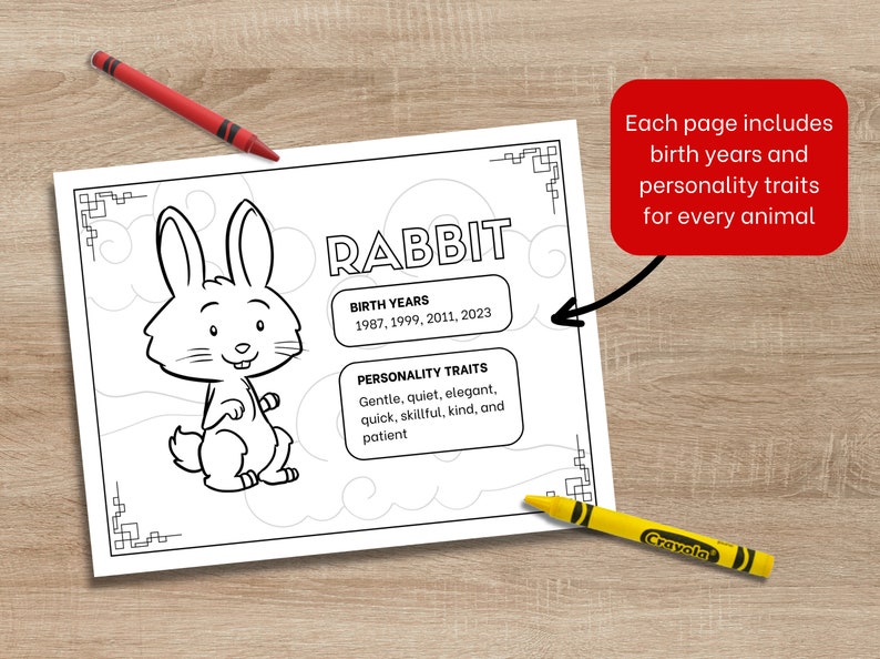 Chinese New Year Coloring Pages Lunar New Year 2024 for Kids Year of ...