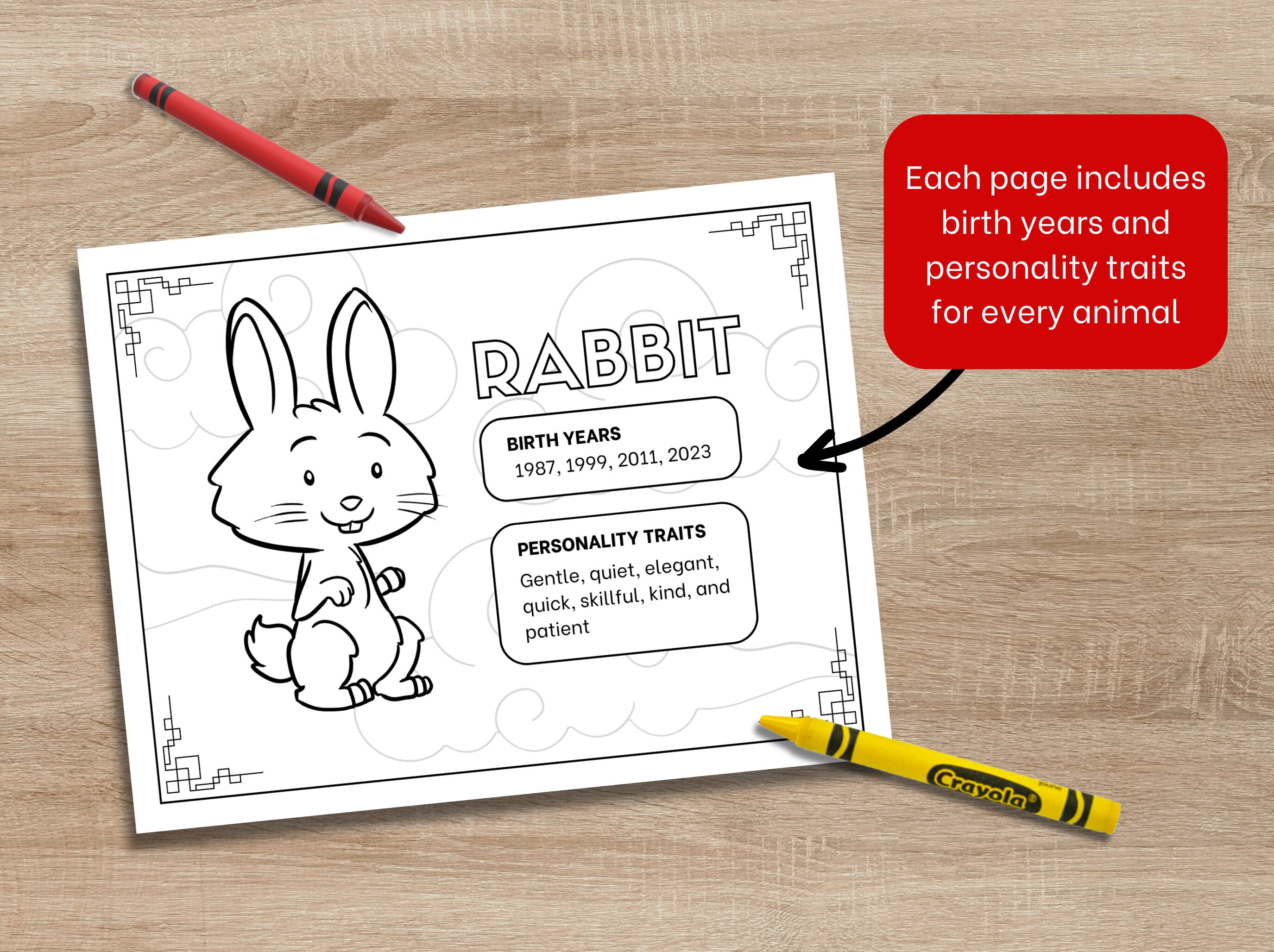 Chinese New Year Coloring Pages Lunar New Year 2024 for Kids Year of ...