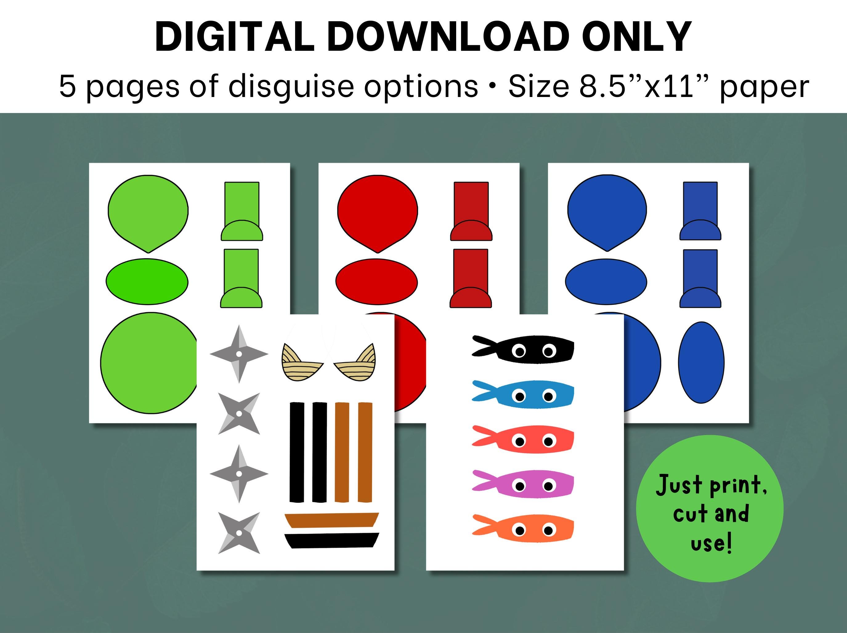 Ninja Turkey Disguise Kit: Kids Craft (digital Download) - Etsy