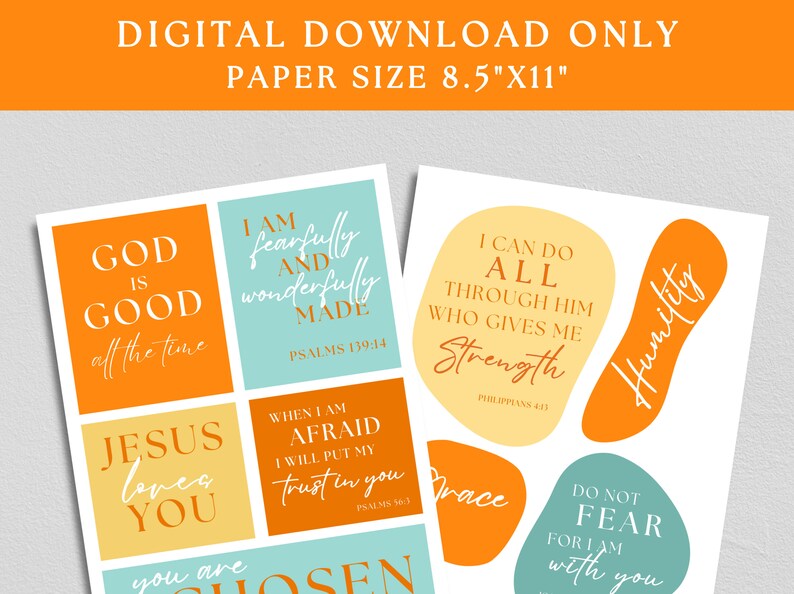 Prayer Board Starter Kit Orange, Blue, Yellow Prayer Board Template - Etsy