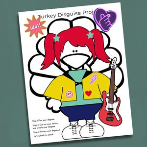 Kpop Star Turkey in Disguise Project: Kids Fall Craft (digital Download ...