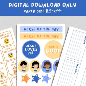 Kids Prayer Board Starter Kit: Christian Affirmations (PDF File) - Etsy