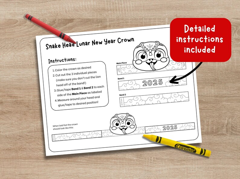 Lunar New Year Paper Crown Craft | Chinese New Year 2025 Craft | Year ...