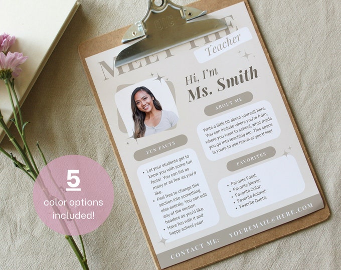 EDITABLE Boho Meet the Teacher Template, Back to School Letter, Teacher ...