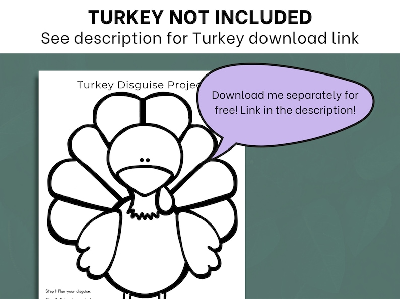 Superhero Turkey in Disguise Kit: Kids Thanksgiving Craft (digital ...