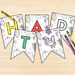 Printable Thanksgiving Coloring Banner | Kid's Activity| Instant ...