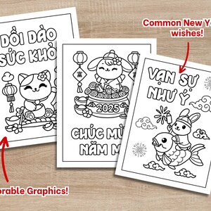 Tết Coloring Pages: Vietnamese Lunar New Year Activity (PDF) - Etsy