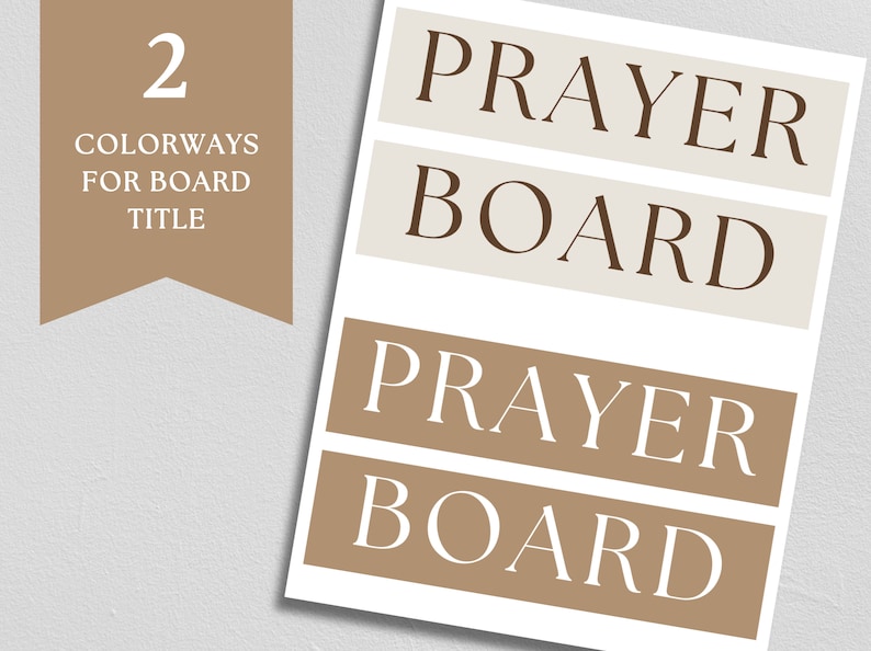 Neutral Prayer Board Starter Kit: Printable Template (PDF) - Etsy