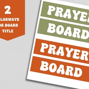 Retro Prayer Board Starter Kit: Printable Headers & Graphics (PDF) - Etsy