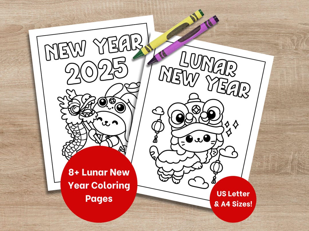 ENGLISH - Lunar New Year Coloring Pages | Chinese New Year Coloring ...